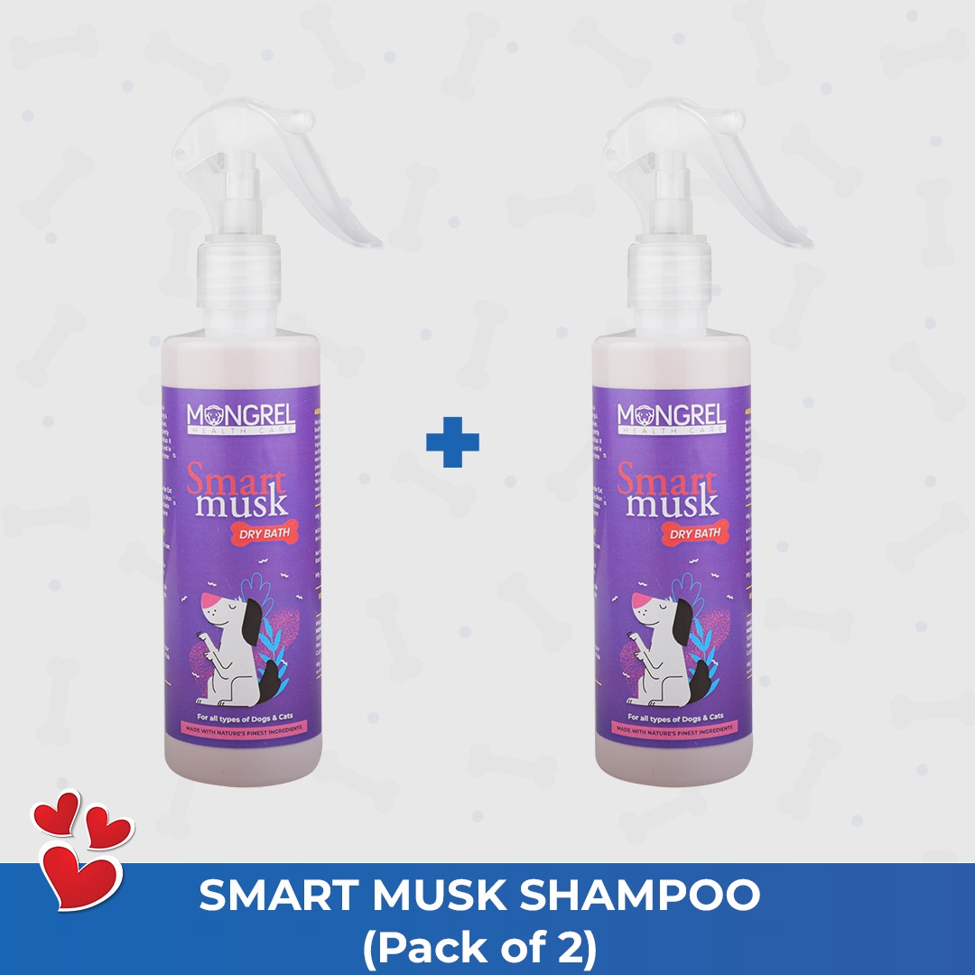 Mongrel Healthcare Smart Musk Dry Bath Waterless Spray Dog Shampoo ...
