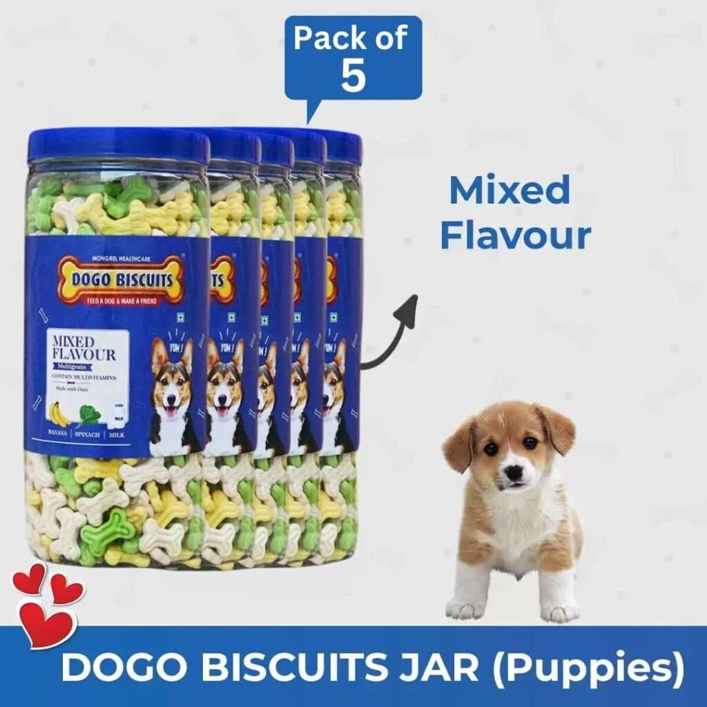 Dogo Biscuits Mixed Flavour Puppy - Pack of 5 - Mongrel Healhcare